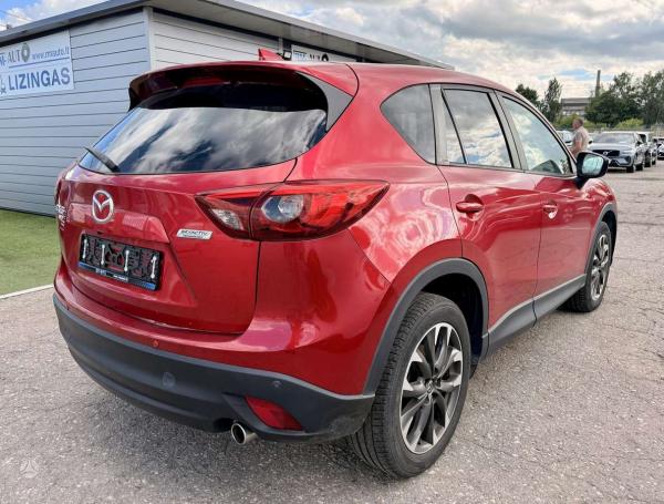 Sarkans Mazda CX-5 2016 Panevēža, ar dzinēja tilpumu 2.19 L un nobraukumu 230 tūkst. km par 7700 €, foto 5 vietnē AUTOMOTO.COM.LV