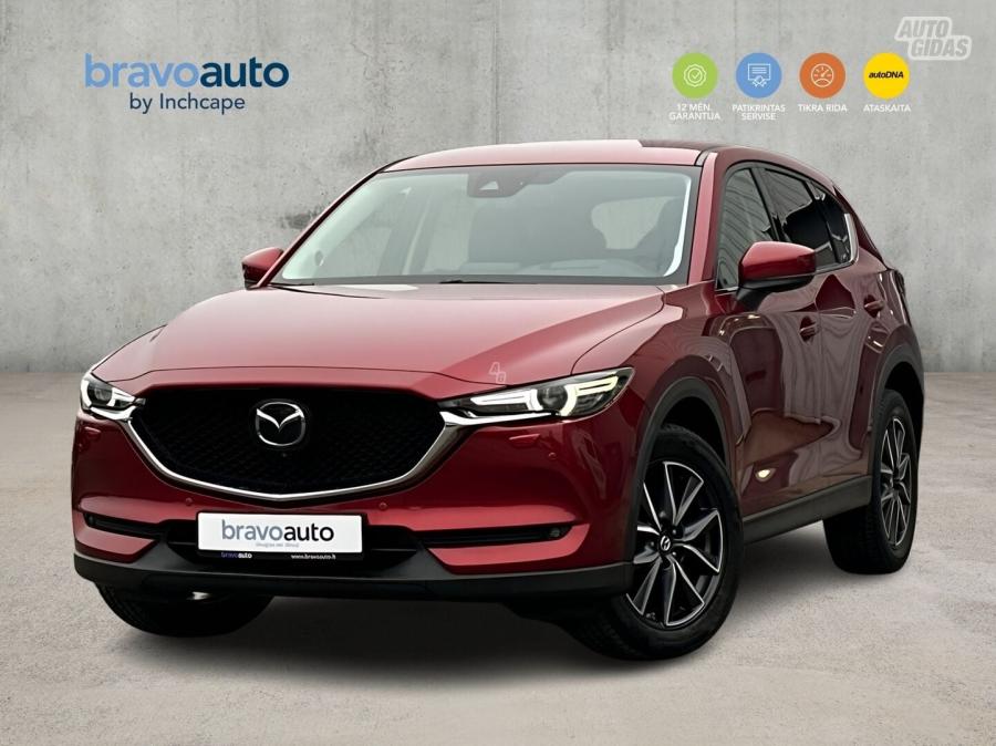 Red Mazda CX-5 2018 in Kaunas, with an engine capacity of 2.50 L and mileage of 122 thousand km for 21273 €, photo 1 on AUTOMOTO.COM.LV