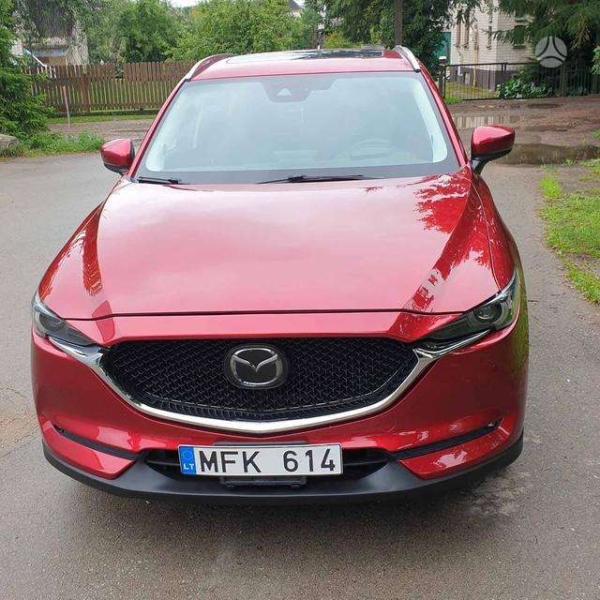 Sarkans Mazda CX-5 2018 Kauņa, ar dzinēja tilpumu 2.49 L un nobraukumu 102 tūkst. km par 19800 €, foto 1 vietnē AUTOMOTO.COM.LV