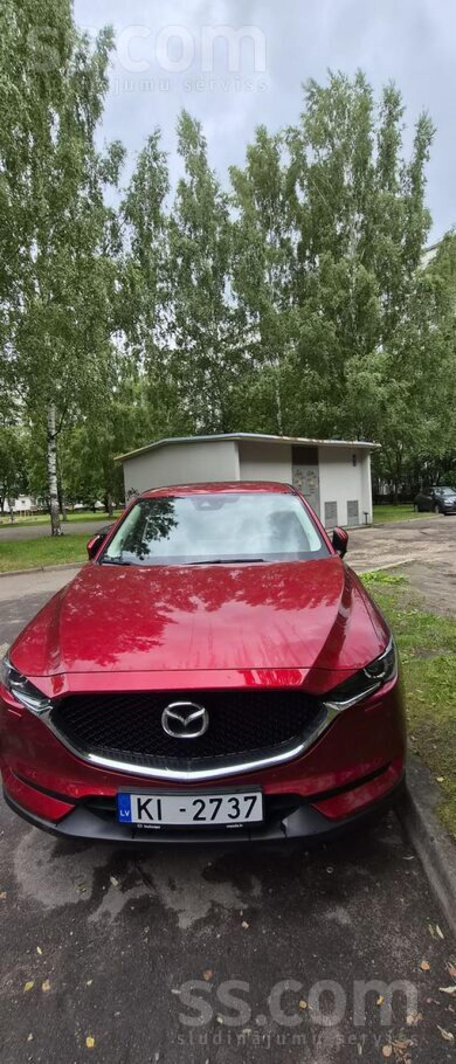 Red Mazda CX-5 2021 in Riga, with an engine capacity of 2.00 L and mileage of 17 thousand km for 21000 €, photo 1 on AUTOMOTO.COM.LV