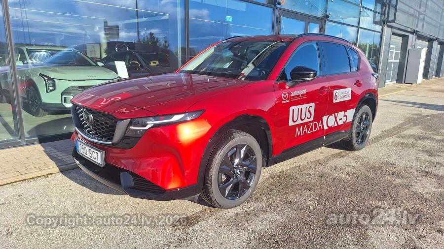 Sarkans Mazda CX-5 2026 Tartu, ar dzinēja tilpumu 2.50 L un nobraukumu 6 tūkst. km par 42990 €, foto 1 vietnē AUTOMOTO.COM.LV
