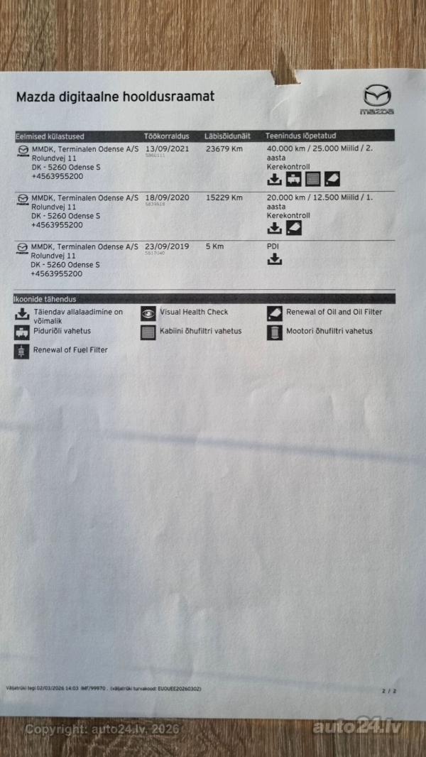 Mazda CX-5 2019 Tallina, ar dzinēja tilpumu 2.20 L un nobraukumu 85 tūkst. km par 22890 €, foto 5 vietnē AUTOMOTO.COM.LV