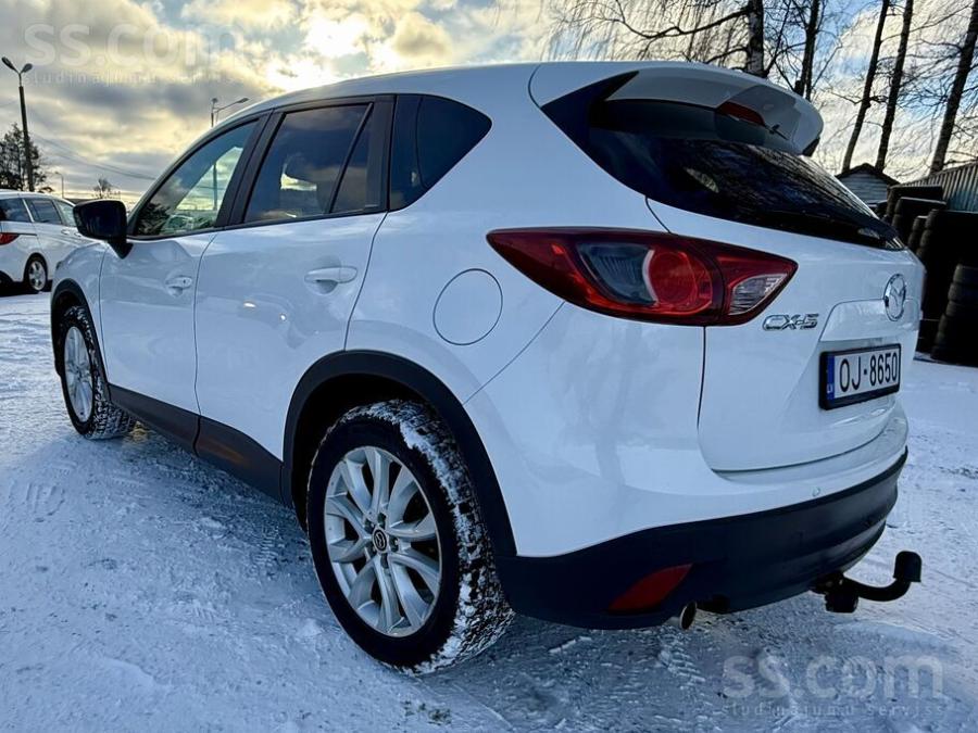 White Mazda CX-5 2013 in Riga, with an engine capacity of 2.20 L and mileage of 0 thousand km for 6990 €, photo 9 on AUTOMOTO.COM.LV