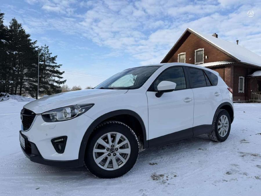 White Mazda CX-5 2013 in Alytus, with an engine capacity of 2.19 L and mileage of 192 thousand km for 6200 €, photo 3 on AUTOMOTO.COM.LV