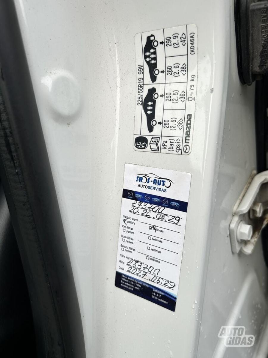 Balts Mazda CX-5 2013 Šauļi, ar dzinēja tilpumu 2.20 L un nobraukumu 277 tūkst. km par 7500 €, foto 29 vietnē AUTOMOTO.COM.LV