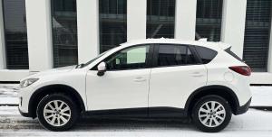 White Mazda CX-5 2014 in Vilnius, with an engine capacity of 2.19 L and mileage of 240 thousand km for 4600 €, photo 4 on AUTOMOTO.COM.LV