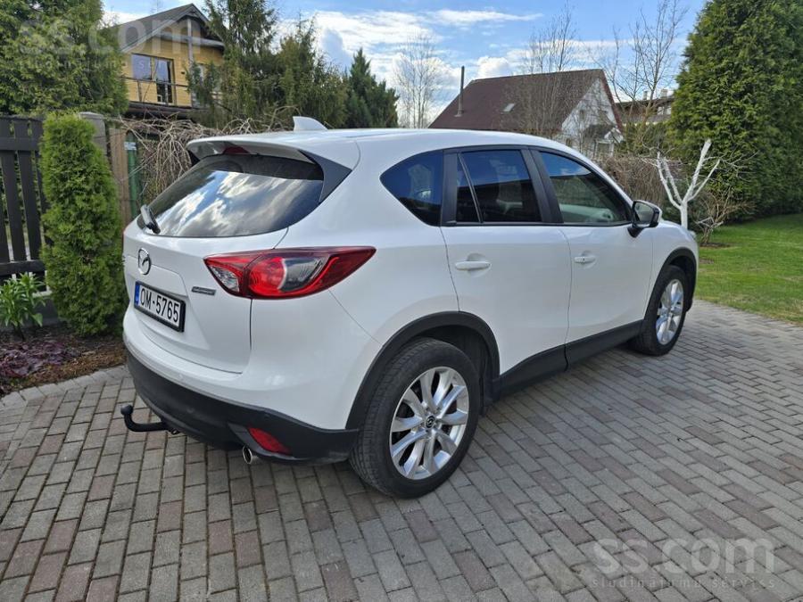 Белый Мазда СХ-5 2014 в Рига, объемом двигателя 2.20 л и пробегом 205 тыс. км за 7950 €, фото 3 на AUTOMOTO.COM.LV