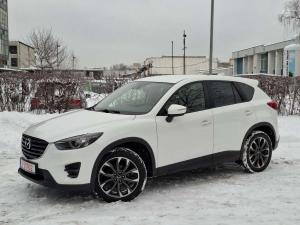 White Mazda CX-5 2016 in Vilnius, with an engine capacity of 2.19 L and mileage of 217 thousand km for 10200 €, photo 5 on AUTOMOTO.COM.LV