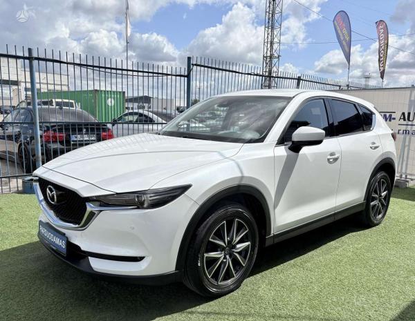 White Mazda CX-5 2018 in Panevezys, with an engine capacity of 2.19 L and mileage of 195 thousand km for 11300 €, photo 1 on AUTOMOTO.COM.LV