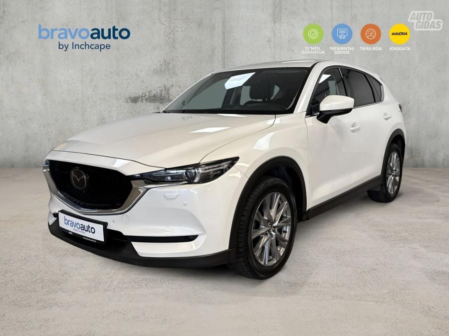 White Mazda CX-5 2019 in Vilnius, with an engine capacity of 2.50 L and mileage of 81 thousand km for 22900 €, photo 1 on AUTOMOTO.COM.LV