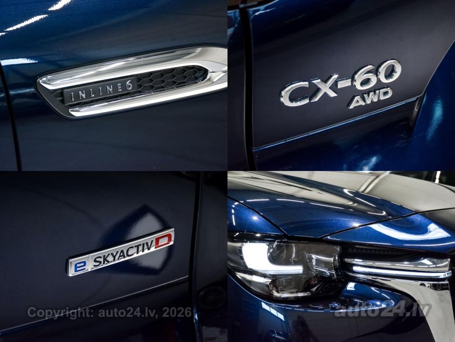 Zils Mazda CX-60 2024 Tallina, ar dzinēja tilpumu 3.30 L un nobraukumu 16 tūkst. km par 41500 €, foto 31 vietnē AUTOMOTO.COM.LV