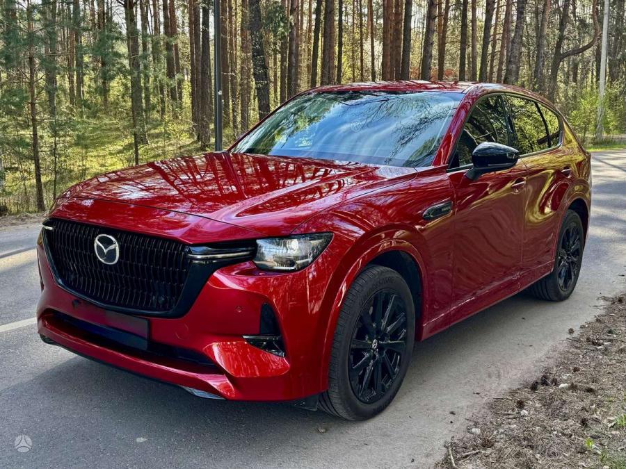 Red Mazda CX-60 2022 in Kaunas, with an engine capacity of 2.50 L and mileage of 60 thousand km for 27600 €, photo 1 on AUTOMOTO.COM.LV