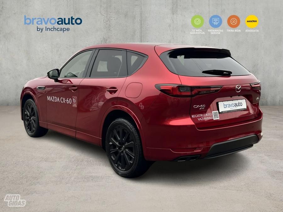 Sarkans Mazda CX-60 2025 Kauņa, ar dzinēja tilpumu 3.30 L un nobraukumu 9 tūkst. km par 51777 €, foto 3 vietnē AUTOMOTO.COM.LV