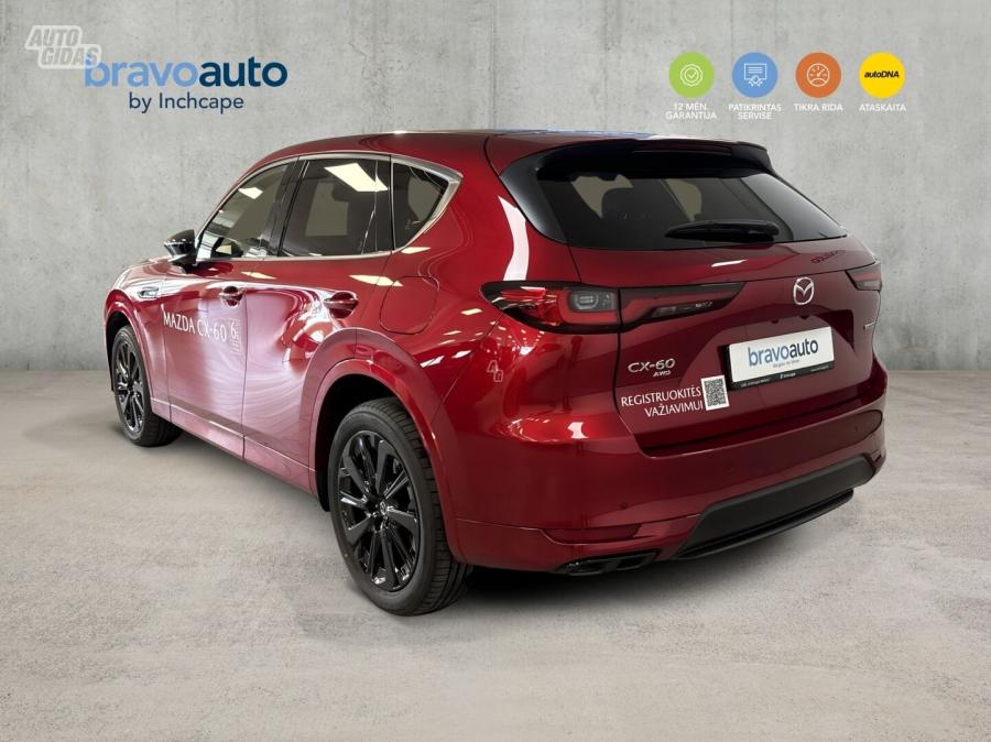 Sarkans Mazda CX-60 2025 Viļņa, ar dzinēja tilpumu 3.30 L un nobraukumu 16 tūkst. km par 47500 €, foto 4 vietnē AUTOMOTO.COM.LV