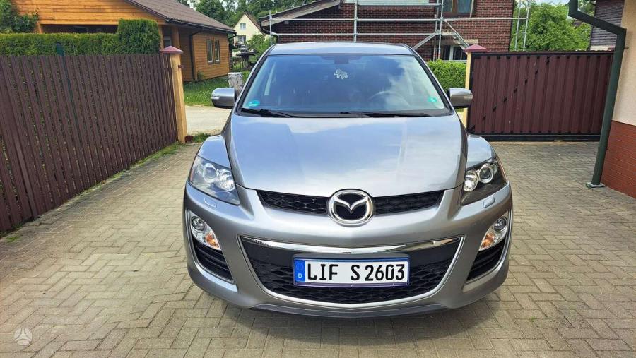 Pelēks Mazda CX-7 2011 Plungė, ar dzinēja tilpumu 2.18 L un nobraukumu 265 tūkst. km par 4650 €, foto 1 vietnē AUTOMOTO.COM.LV