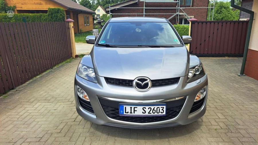 Grey Mazda CX-7 2011 in Plunge, with an engine capacity of 2.18 L and mileage of 265 thousand km for 3950 €, photo 1 on AUTOMOTO.COM.LV