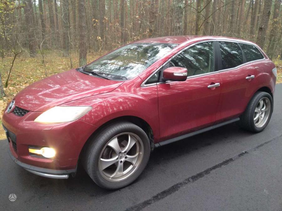 Sarkans Mazda CX-7 2008 Viļņa, ar dzinēja tilpumu 2.30 L un nobraukumu 202 tūkst. km par 1290 €, foto 22 vietnē AUTOMOTO.COM.LV