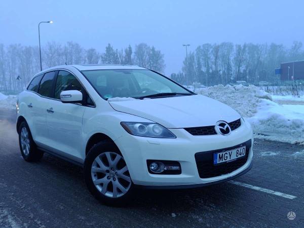 Balts Mazda CX-7 2008 Viļņa, ar dzinēja tilpumu 2.26 L un nobraukumu 190 tūkst. km par 1900 €, foto 1 vietnē AUTOMOTO.COM.LV