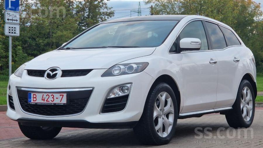 Белый Мазда СХ-7 2009 в Елгава, объемом двигателя 2.20 л и пробегом 213 тыс. км за 2950 €, фото 1 на AUTOMOTO.COM.LV