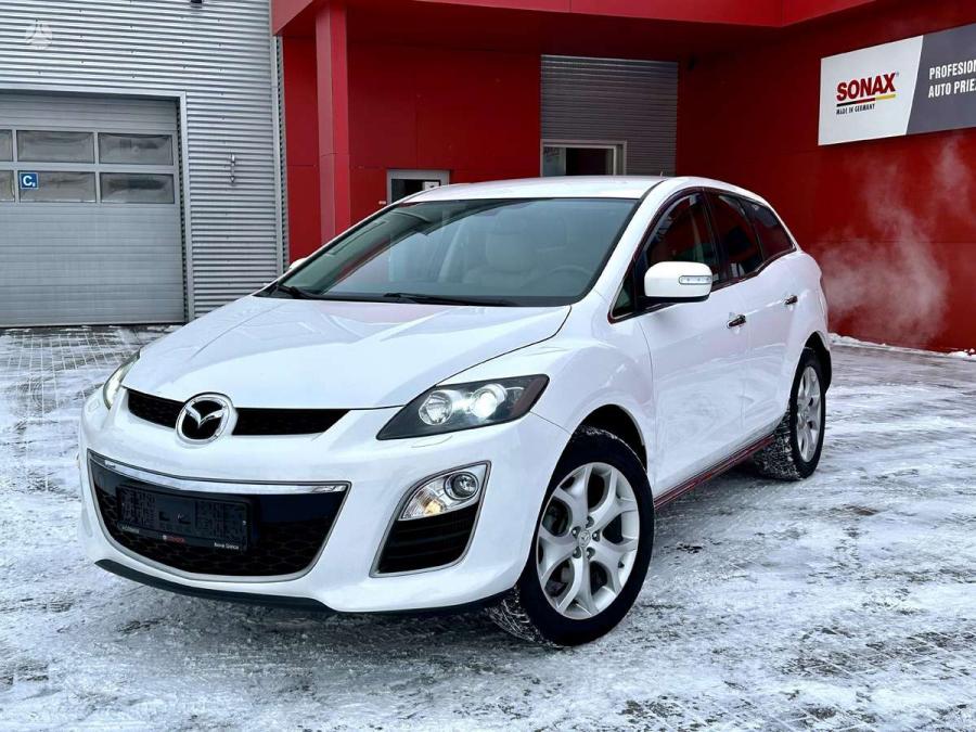 White Mazda CX-7 2010 in Marijampole, with an engine capacity of 2.18 L and mileage of 217 thousand km for 5450 €, photo 2 on AUTOMOTO.COM.LV