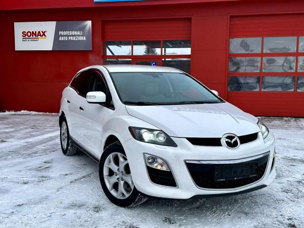White Mazda CX-7 2010 in Marijampole, with an engine capacity of 2.18 L and mileage of 217 thousand km for 5450 €, photo 3 on AUTOMOTO.COM.LV