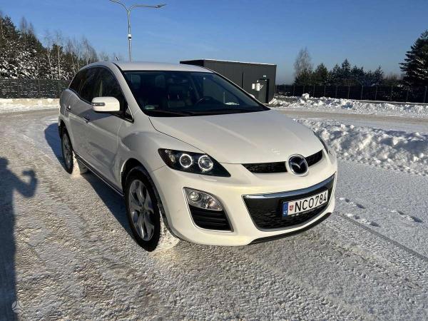 White Mazda CX-7 2010 in Vilnius, with an engine capacity of 2.43 L and mileage of 182 thousand km for 4800 €, photo 2 on AUTOMOTO.COM.LV