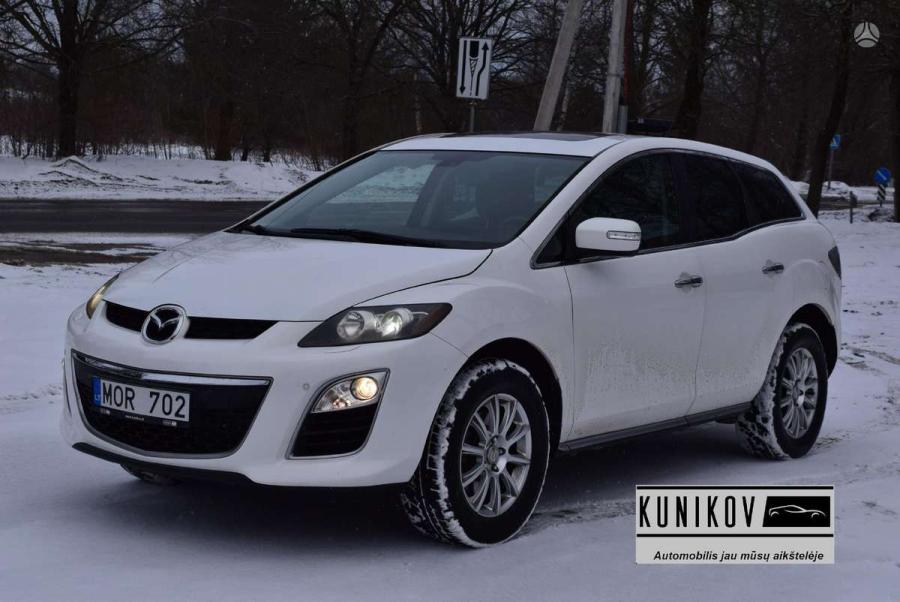 White Mazda CX-7 2010 in Vilnius, with an engine capacity of 2.18 L and mileage of 250 thousand km for 5650 €, photo 1 on AUTOMOTO.COM.LV