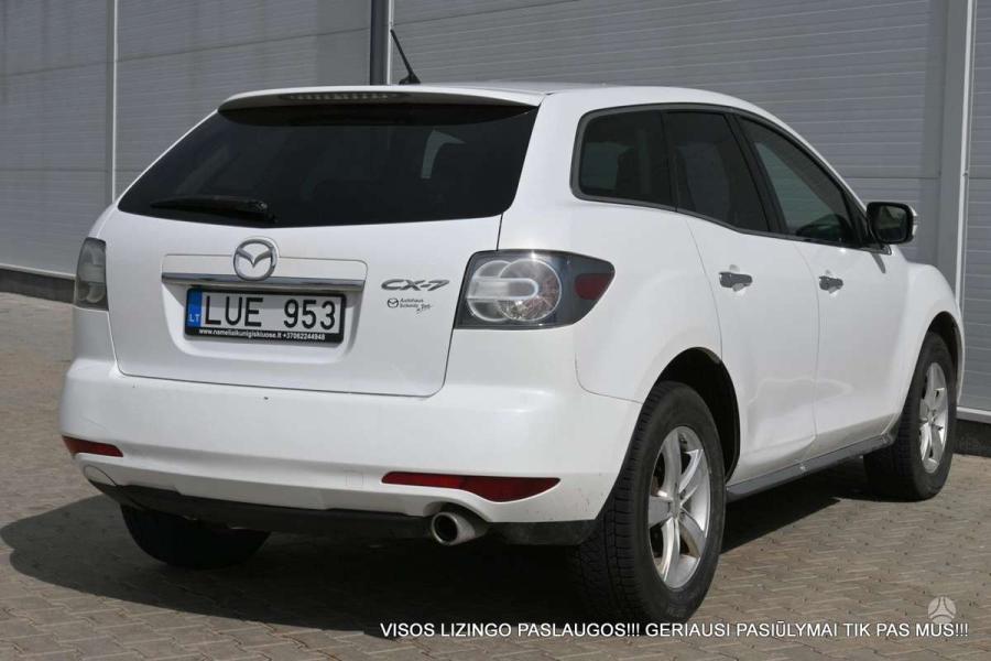 White Mazda CX-7 2012 in Kretinga, with an engine capacity of 2.18 L and mileage of 284 thousand km for 5199 €, photo 7 on AUTOMOTO.COM.LV