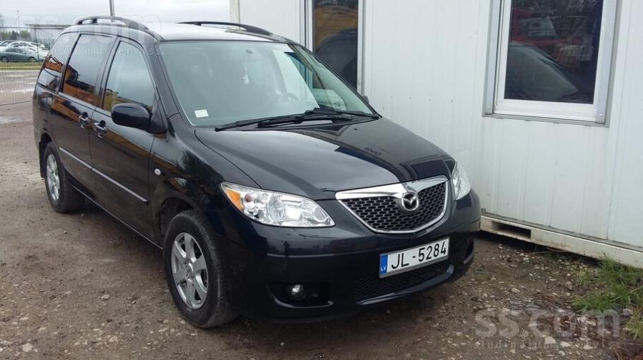 Black Mazda MPV 2004 in Riga, with an engine capacity of 2.00 L and mileage of 294 thousand km for 550 €, photo 1 on AUTOMOTO.COM.LV