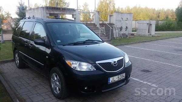 Black Mazda MPV 2004 in Riga, with an engine capacity of 2.00 L and mileage of 294 thousand km for 550 €, photo 3 on AUTOMOTO.COM.LV