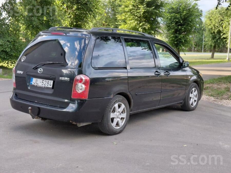 Melns Mazda MPV 2004 Rīga, ar dzinēja tilpumu 2.00 L un nobraukumu 296 tūkst. km par 1200 €, foto 4 vietnē AUTOMOTO.COM.LV