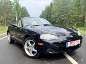 Black Mazda MX-5 2003 in Vilnius, with an engine capacity of 1.60 L and mileage of 159 thousand km for 4300 €, photo  on AUTOMOTO.COM.LV