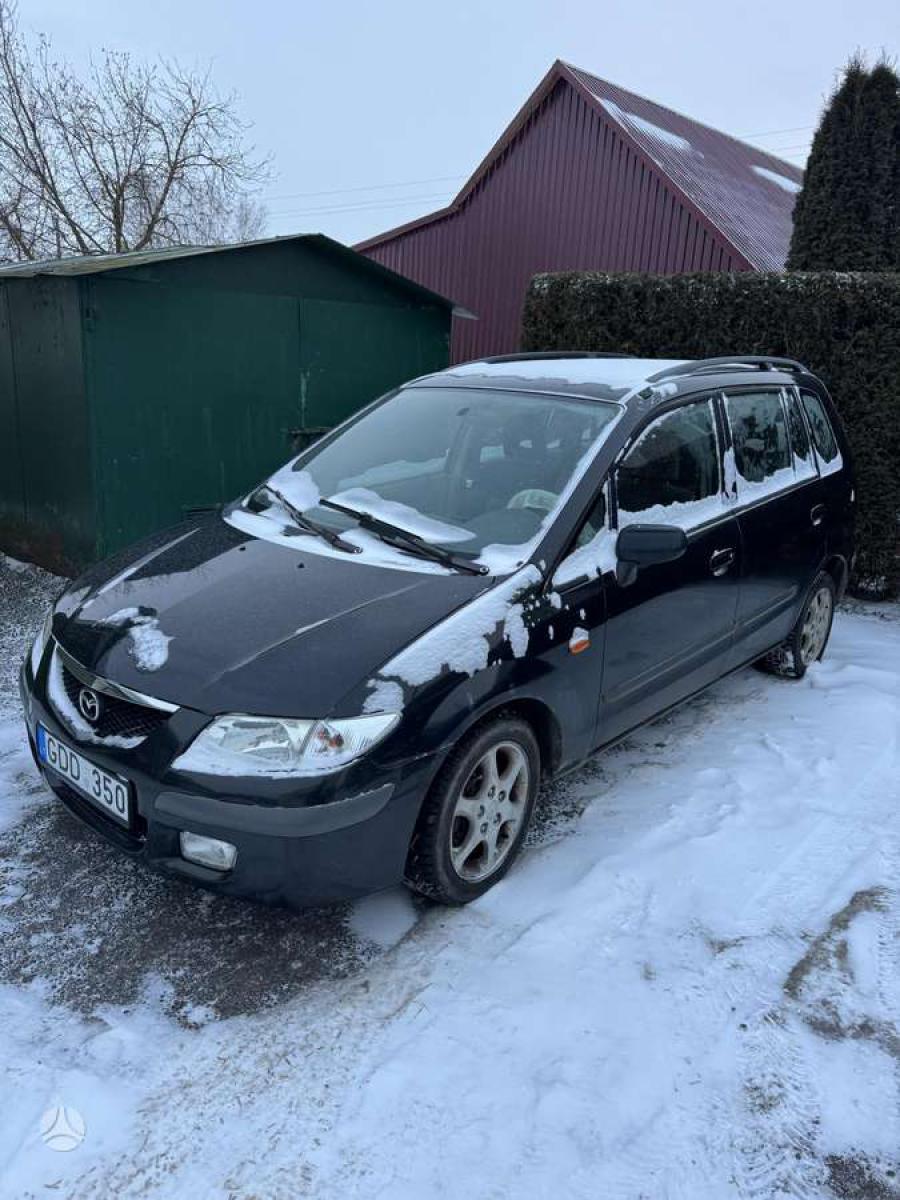 Melns Mazda Premacy 2001 Vilkaviškis, ar dzinēja tilpumu 2.00 L un nobraukumu 385 tūkst. km par 500 €, foto 1 vietnē AUTOMOTO.COM.LV