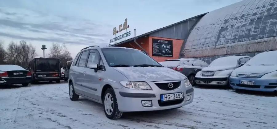 Pelēks Mazda Premacy 2000 Valmiera, ar dzinēja tilpumu 1.80 L un nobraukumu 150 tūkst. km par 900 €, foto 1 vietnē AUTOMOTO.COM.LV