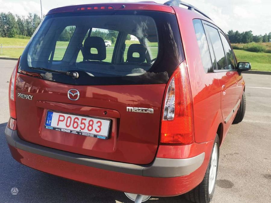 Red Mazda Premacy 2001 in Vilnius, with an engine capacity of 1.80 L and mileage of 137 thousand km for 2250 €, photo 13 on AUTOMOTO.COM.LV