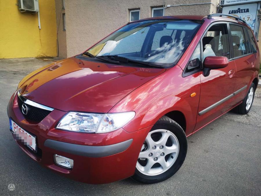 Red Mazda Premacy 2001 in Vilnius, with an engine capacity of 1.80 L and mileage of 137 thousand km for 2290 €, photo 1 on AUTOMOTO.COM.LV