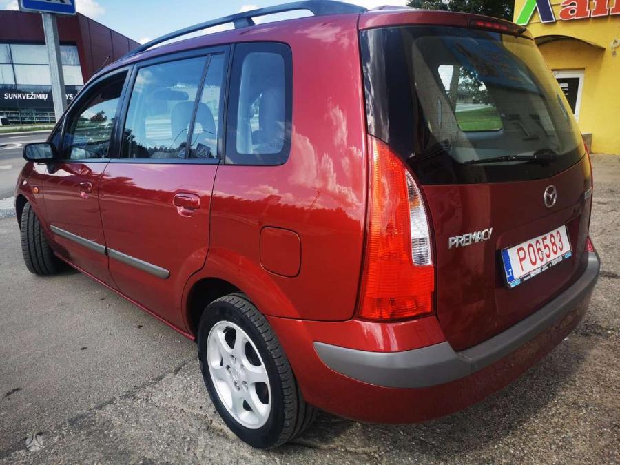 Sarkans Mazda Premacy 2001 Viļņa, ar dzinēja tilpumu 1.80 L un nobraukumu 137 tūkst. km par 2290 €, foto 18 vietnē AUTOMOTO.COM.LV