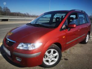 Sarkans Mazda Premacy 2001 Viļņa, ar dzinēja tilpumu 1.80 L un nobraukumu 14 tūkst. km par 1950 €, foto 3 vietnē AUTOMOTO.COM.LV