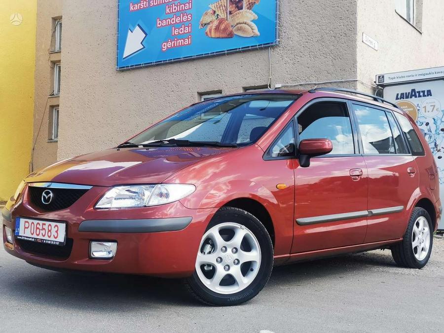 Red Mazda Premacy 2001 in Vilnius, with an engine capacity of 1.80 L and mileage of 137 thousand km for 1880 €, photo 16 on AUTOMOTO.COM.LV