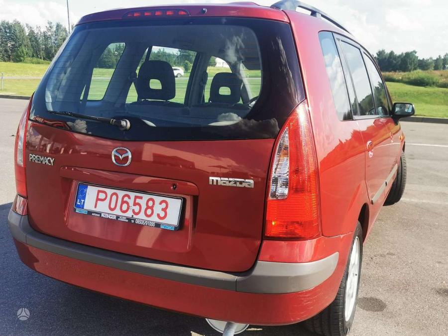Red Mazda Premacy 2001 in Vilnius, with an engine capacity of 1.80 L and mileage of 137 thousand km for 1880 €, photo 22 on AUTOMOTO.COM.LV