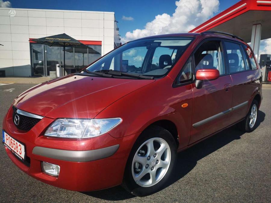 Red Mazda Premacy 2001 in Vilnius, with an engine capacity of 1.80 L and mileage of 137 thousand km for 1880 €, photo 26 on AUTOMOTO.COM.LV