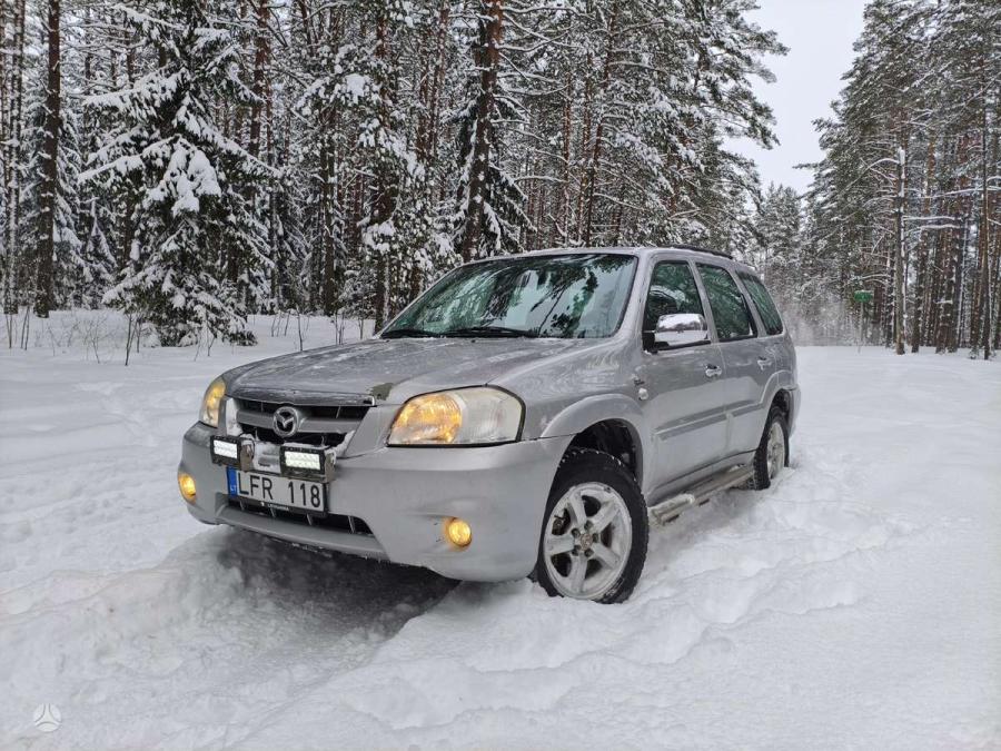 Grey Mazda Tribute 2006 in Vilnius, with an engine capacity of 2.30 L and mileage of 201 thousand km for 2750 €, photo 1 on AUTOMOTO.COM.LV