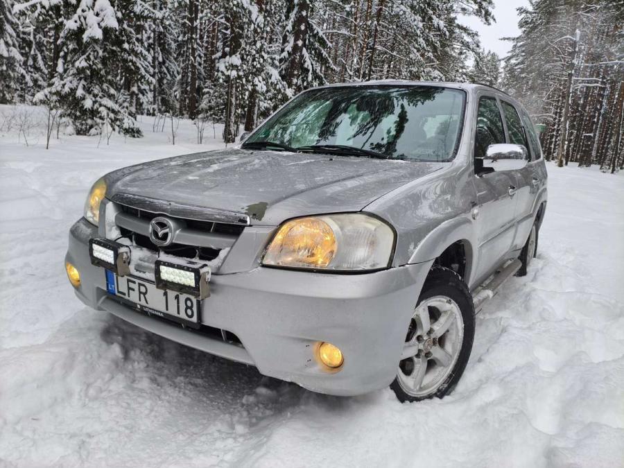 Grey Mazda Tribute 2006 in Vilnius, with an engine capacity of 2.30 L and mileage of 201 thousand km for 2750 €, photo 2 on AUTOMOTO.COM.LV