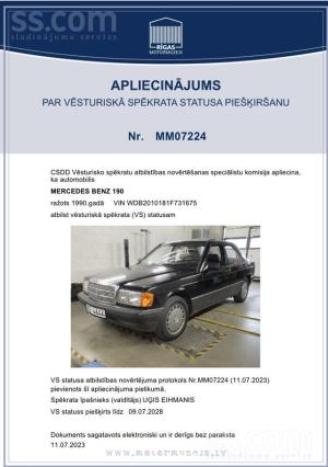 Melns Mercedes-Benz 190 1990 Rīga, ar dzinēja tilpumu 1.80 L un nobraukumu 389 tūkst. km par 3500 €, foto 16 vietnē AUTOMOTO.COM.LV