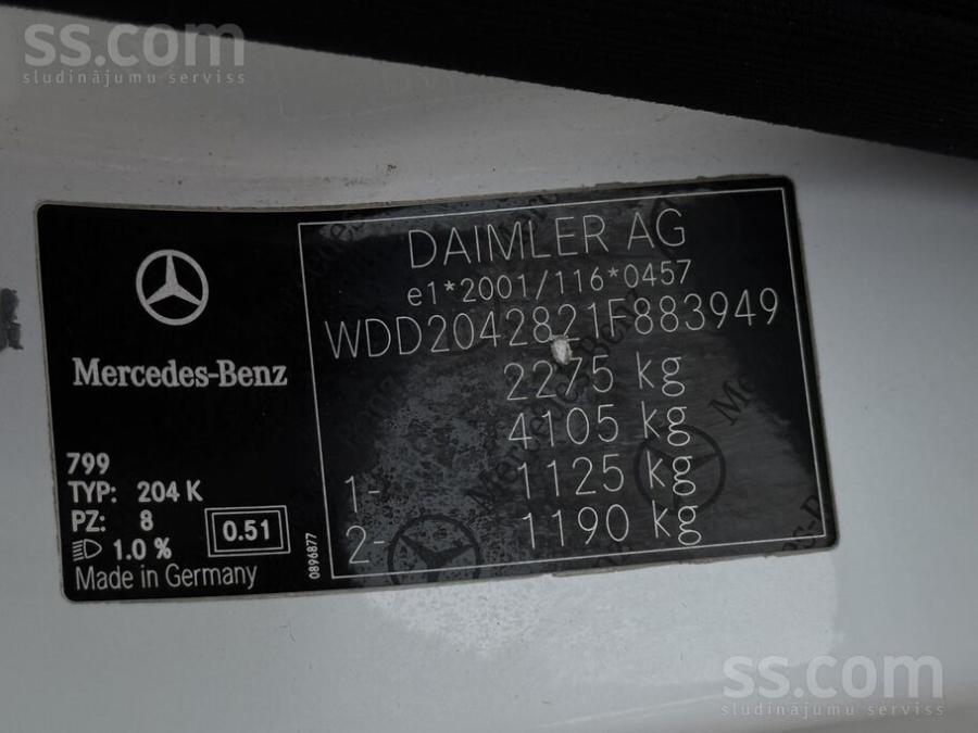 White Mercedes-Benz 250 2012 in Jurmala, with an engine capacity of 2.20 L and mileage of 277 thousand km for 6990 €, photo 28 on AUTOMOTO.COM.LV