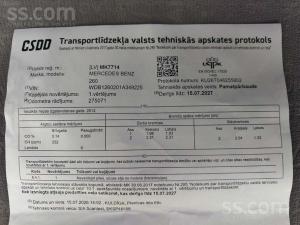 Синий Мерседес 260 1987 в Кулдига, объемом двигателя 2.60 л и пробегом 275 тыс. км за 5200 €, фото 14 на AUTOMOTO.COM.LV