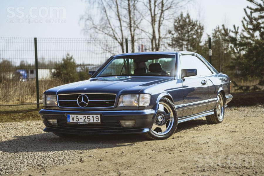 Blue Mercedes-Benz 500 1983 in Riga, with an engine capacity of 5.00 L and mileage of 0 thousand km for 21990 €, photo 2 on AUTOMOTO.COM.LV