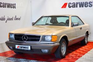 Yellow Mercedes-Benz 500 1985 in Riga, with an engine capacity of 5.00 L and mileage of 85 thousand km for 43000 €, photo  on AUTOMOTO.COM.LV