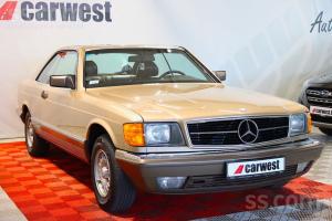 Yellow Mercedes-Benz 500 1985 in Riga, with an engine capacity of 5.00 L and mileage of 85 thousand km for 43000 €, photo 4 on AUTOMOTO.COM.LV