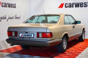 Yellow Mercedes-Benz 500 1985 in Riga, with an engine capacity of 5.00 L and mileage of 85 thousand km for 43000 €, photo 5 on AUTOMOTO.COM.LV